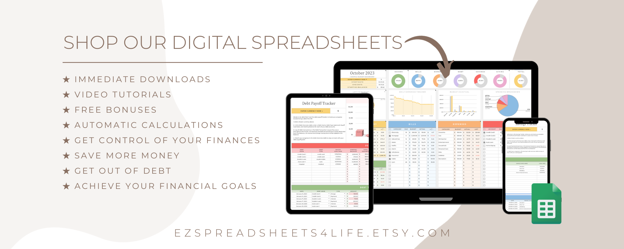 EZ Spreadsheets 4 Life – Etsy Spreadsheets