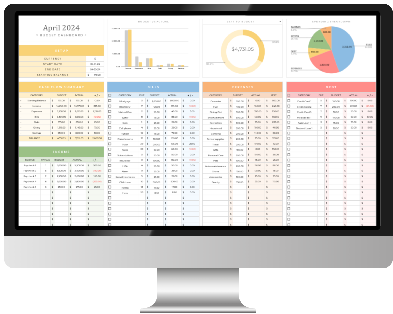 Monthly Budget Series Tutorial – EZ Spreadsheets 4 Life